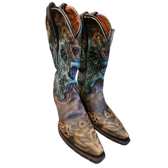 Dan Post | Shoes | Dan Post Vintage Blue Bird Womens Cowboy Boots ...